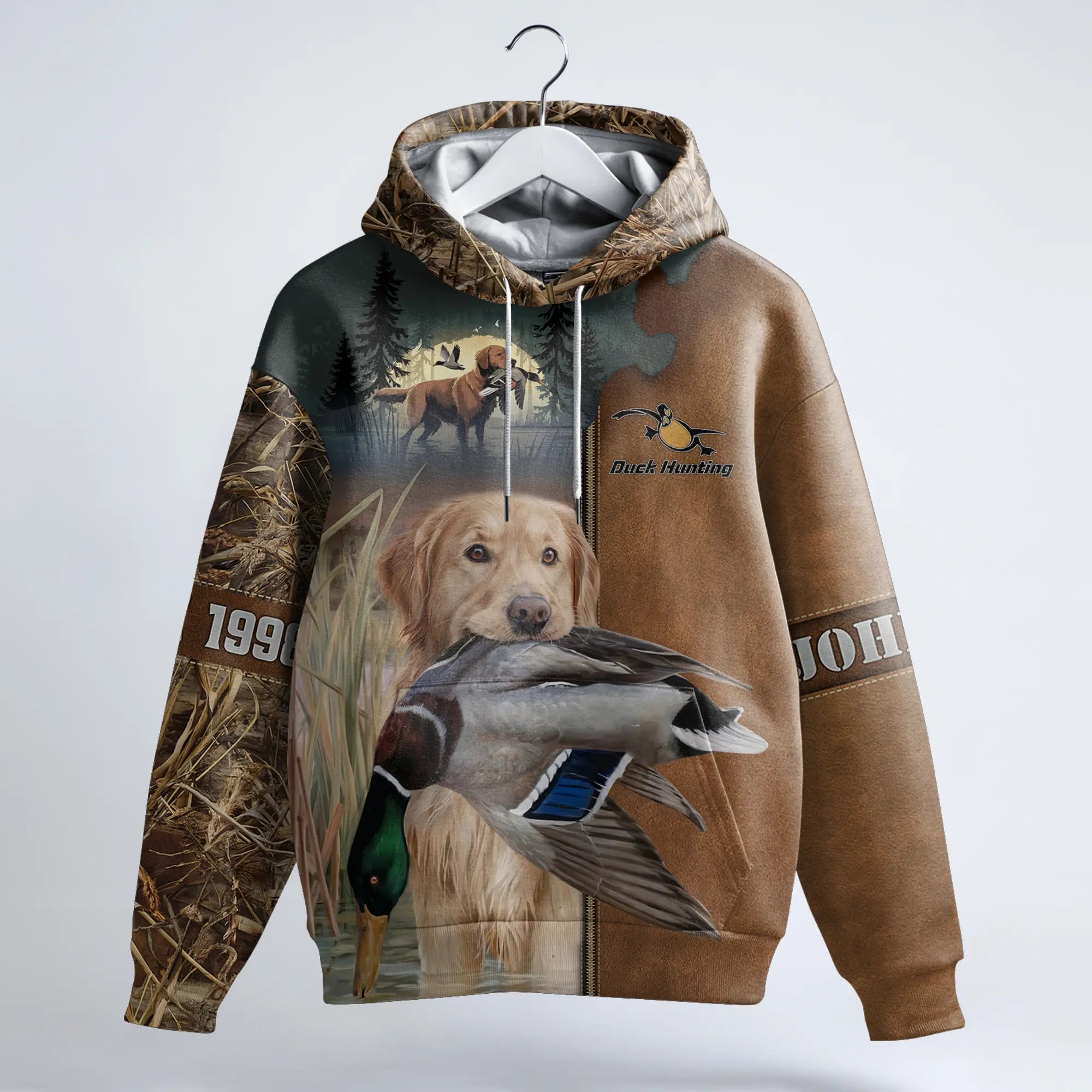 Duck Hunting Hoodie - Golden Retriever Personalized Camo Design – The ...